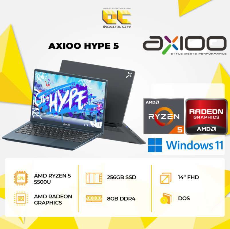 Jual Axioo Hype 5 Ryzen 5 5500 8gb 256gb Dos 14.0fhd - Dos Di Seller ...