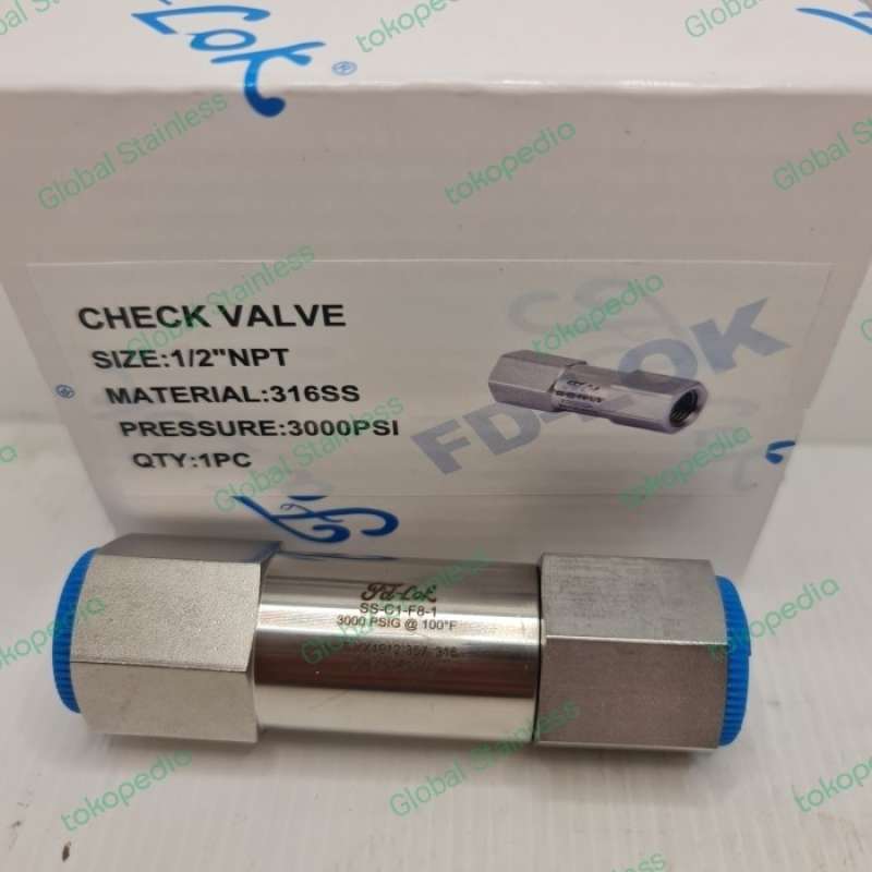 Promo Check Valve Ss316 Npt 3000psi 1/4 Inch / Drat Stainless 316 ...