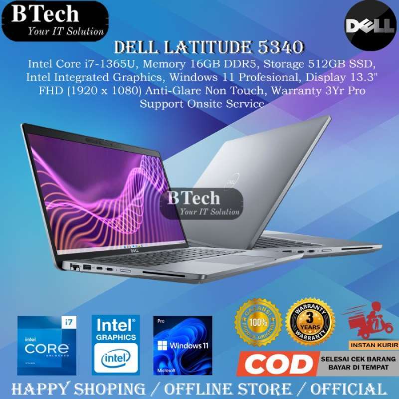 Promo Dell Latitude 5340 Core I7-1365u 16gb 512gb Ssd W11p 3yr Diskon ...