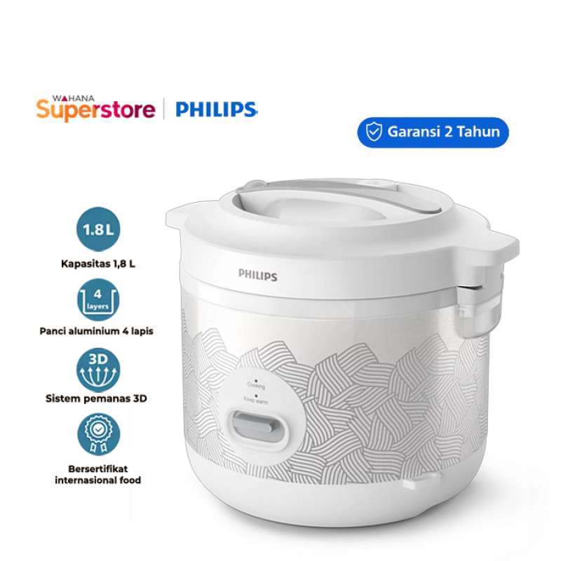 Promo Philips Rice Cooker Seri 1000 1.8 L - Hd3003/33 | Hd 3003/33 ...