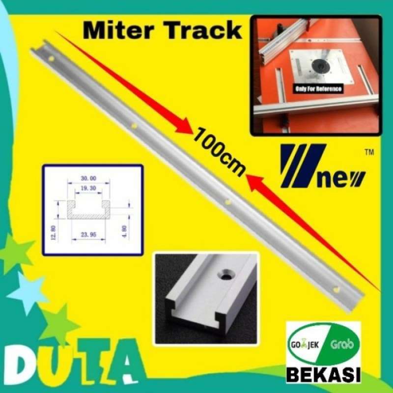 Promo Brand New 100 Cm Miter Track T-track Rel Untuk Meja Potong Table ...