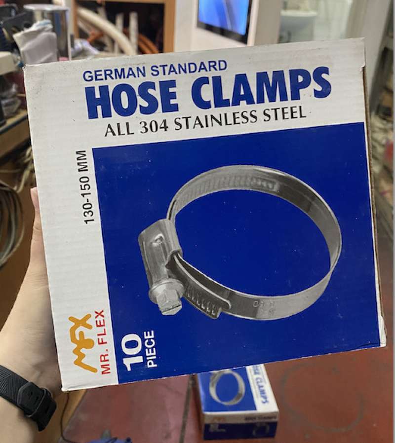 Promo 130-150mm Mr Flex Stainless Steel 304 Hose Clamps 130-150mm Klem ...