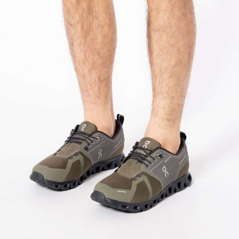 Jual On Cloud 5 Waterproof Running Sneakers Olive Black Man - Multi ...