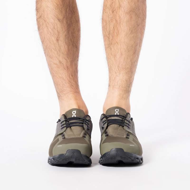 Jual On Cloud 5 Waterproof Running Sneakers Olive Black Man - Multi ...