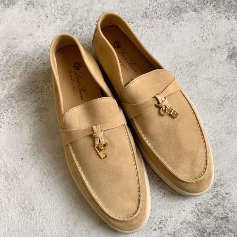 Jual Sepatu Loro Piana Loafer Summer Charms Walk Suede In Hinoki Wood ...