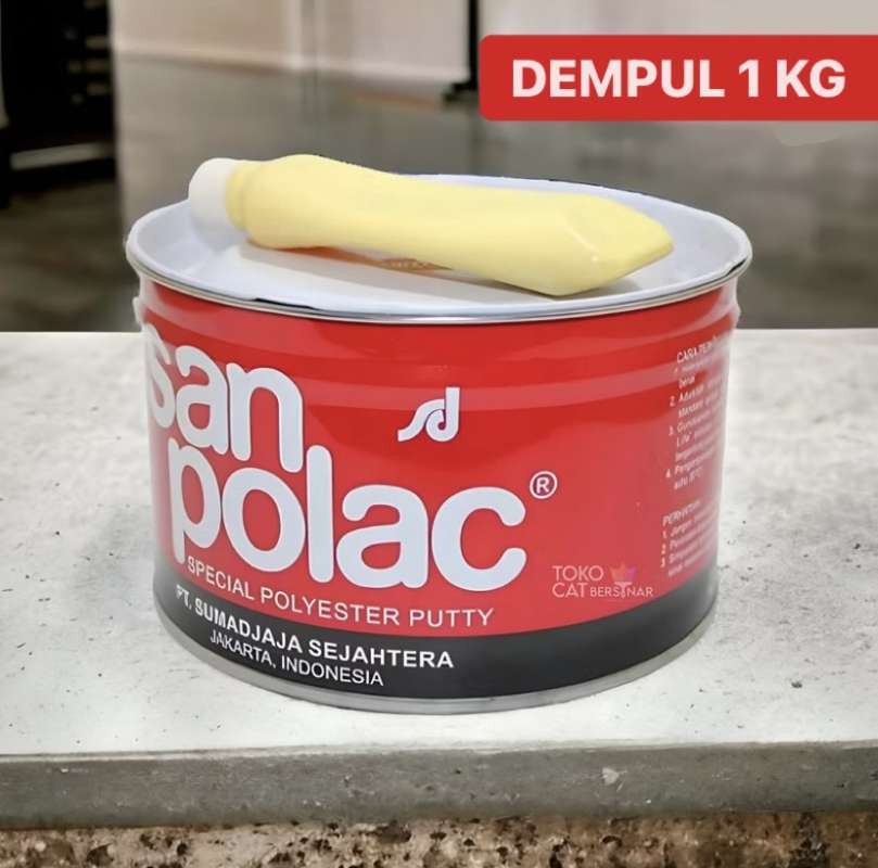 Jual Dempul Motor Mobil Instan Sanpolac 1 Kg / Dempul Besi + Hardener ...