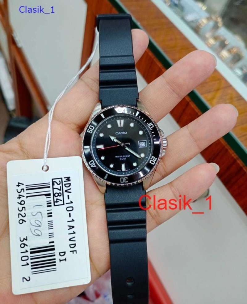 Promo Original 100%!! Casio Mdv-10-1a1vdf Jam Tangan Marlin Duro 50m ...
