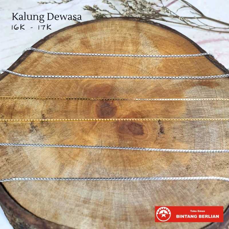 Jual Kalung Dewasa 16k Itali Mas Kuning Kadar 700 Emas Putih 750 Asli ...