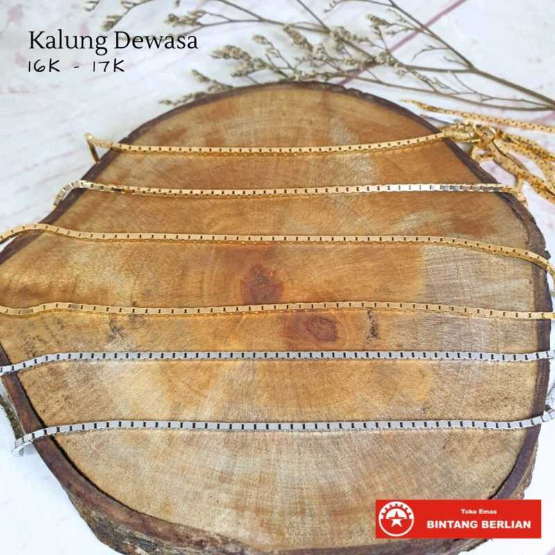 Jual Kalung Dewasa 16k Itali Mas Kuning Kadar 700 Emas Putih 750 Asli ...