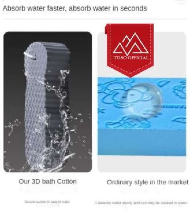 Jual Spons Mandi Busa Eksfoliasi Penghilang Daki 3d Soft Scrub Sponge ...