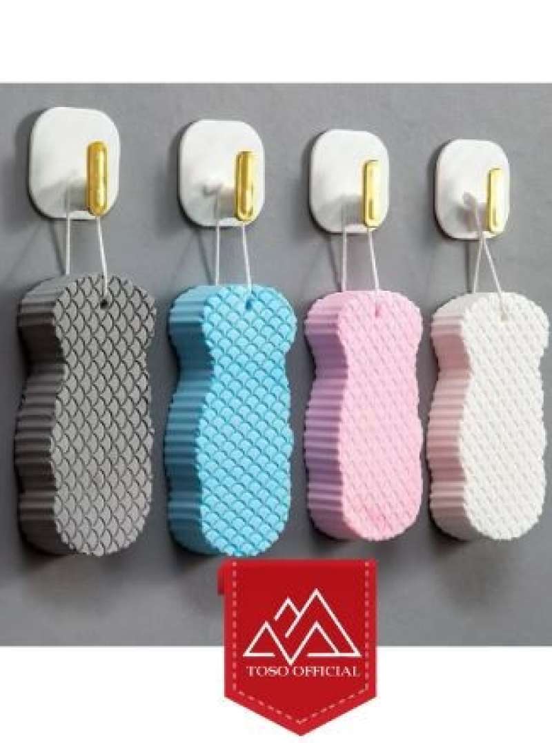 Jual Spons Mandi Busa Eksfoliasi Penghilang Daki 3d Soft Scrub Sponge ...