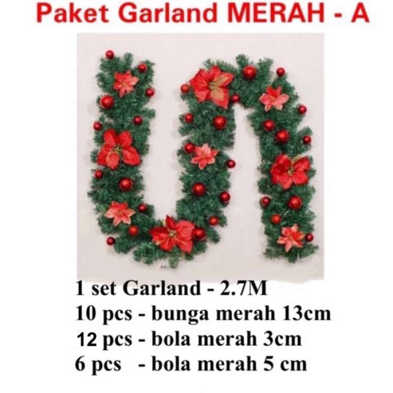 Jual Garland Set Daun Lilit Kawat Set Bunga/ Paket Garland Dekorasi ...
