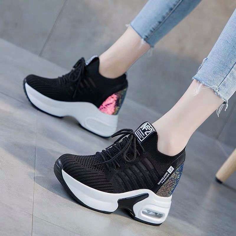 Promo Spatu Putih Wanita Kekinian Cewek Sneakers Tinggi Terbaru Running ...