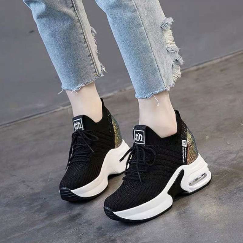 Promo Spatu Putih Wanita Kekinian Cewek Sneakers Tinggi Terbaru Running ...