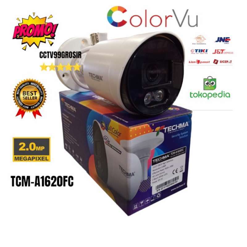 Promo Camera Cctv Techma 2mp Colorvu Outdoor Full Hd 1080p Diskon 23% ...