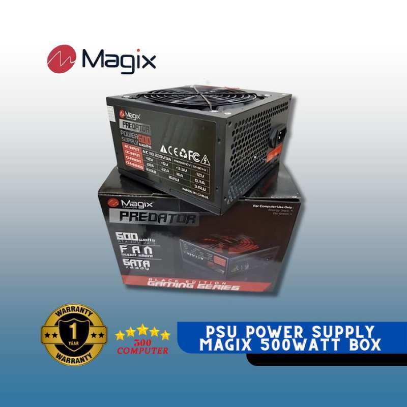 Promo Psu Power Supply Magix 500watt Box Diskon 23% Di Seller Scrollbox ...