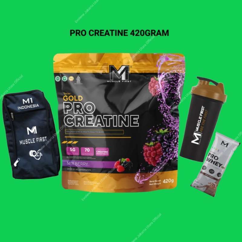 Promo Muscle First M1 Gold Pro Creatine Monohydrate 100% Pure Pouch ...