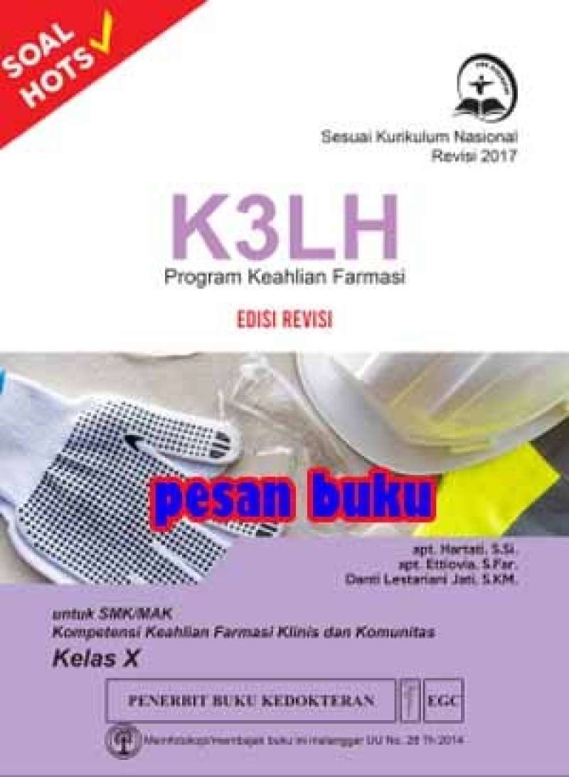 Promo Buku K3lh Program Keahlian Farmasi Kelas X Smkf Jabar Diskon 23% ...