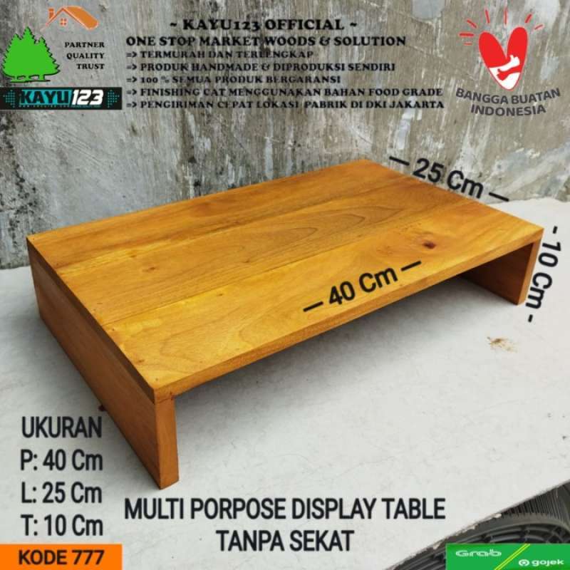 Jual Meja Stand Display Tanpa Skat (p)40-70cm (l)25cm (t)10cm Table ...