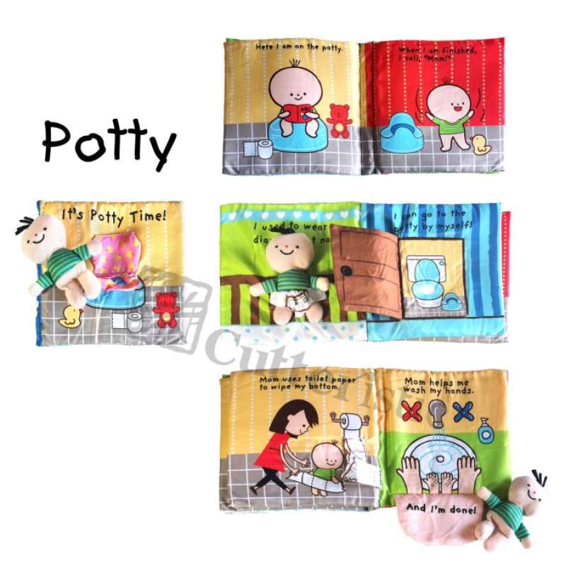 Jual Soft Book Bayi Newborn Bath Potty Training, Mandi Buku Kain - Bath ...