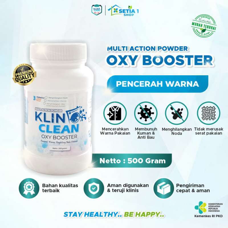 Promo Pencerah Warna Klino Care Pakaian Oxy Booster 500gram Anti Noda ...