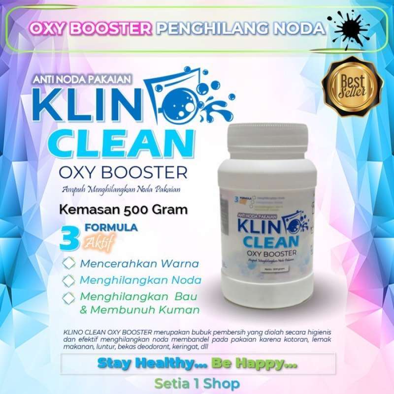 Promo Pencerah Warna Klino Care Pakaian Oxy Booster 500gram Anti Noda ...