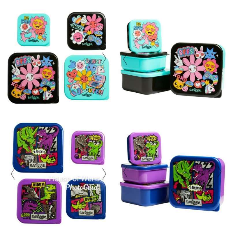 Promo Smiggle Bright 4 In 1 Nested Containers - Kotak Makan Smiggle ...
