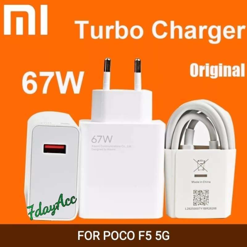 Promo Charger Xiaomi Poco F5 5g 67 Watt Turbo Fast Charging Type C ...