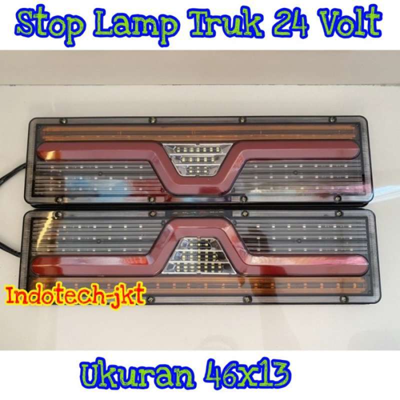 Promo Stop Lamp Lampu Truk 24 Volt Model V Ukuran 40cm Dan 46cm - 46cm ...