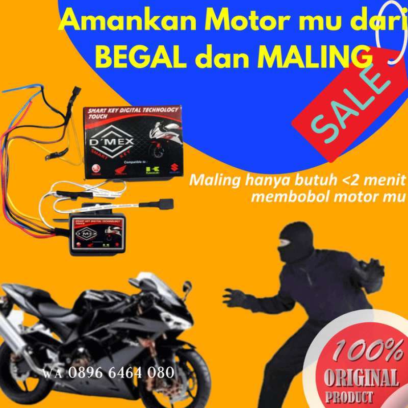 Promo Alarm Alaram Gembok Pengaman Motor Sensor + Fitur Bel/klakson Original Diskon 23% Di ...