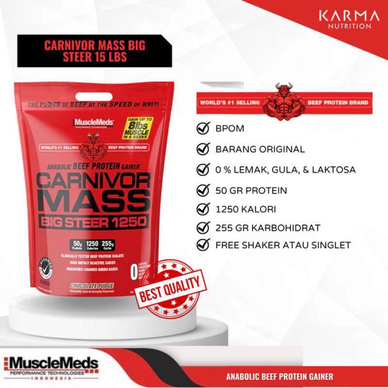 Promo Carnivor Musclemeds Carnivor Mass Big Steer 15 Lbs Diskon 33% Di ...