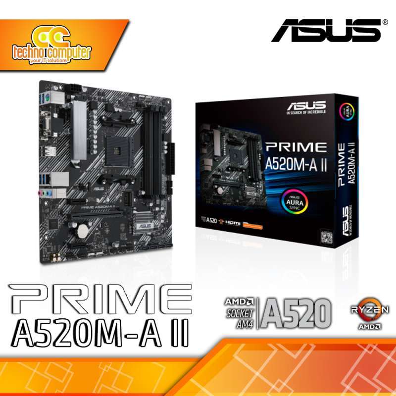 Jual Motherboard Asus Prime A520m-a Ii - Matx, Am4, A520, Ddr4 Di Seller Techno Computer Bali ...