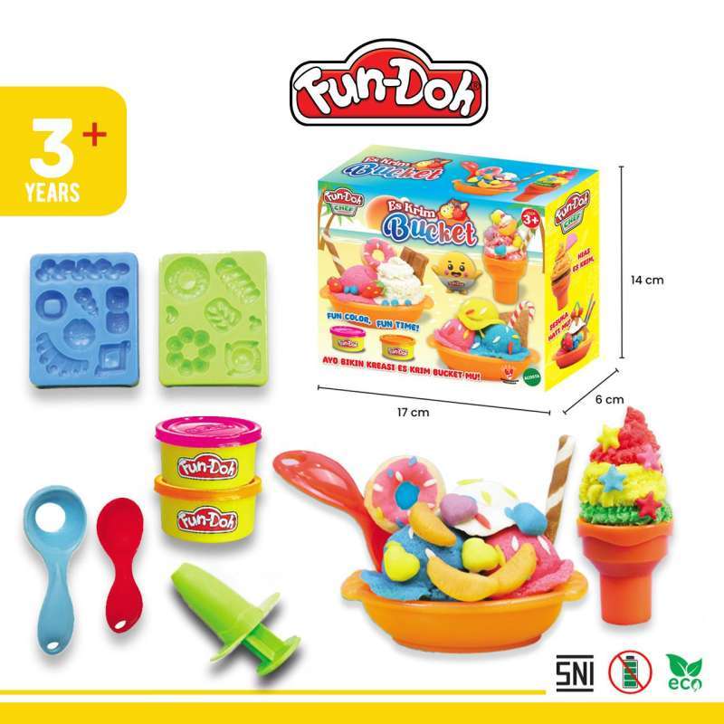 Promo Fundoh Es Krim Bucket Mainan Edukasi Anak Lilin Clay Plastisin ...