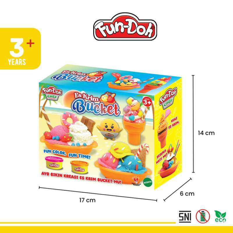 Promo Fundoh Es Krim Bucket Mainan Edukasi Anak Lilin Clay Plastisin ...