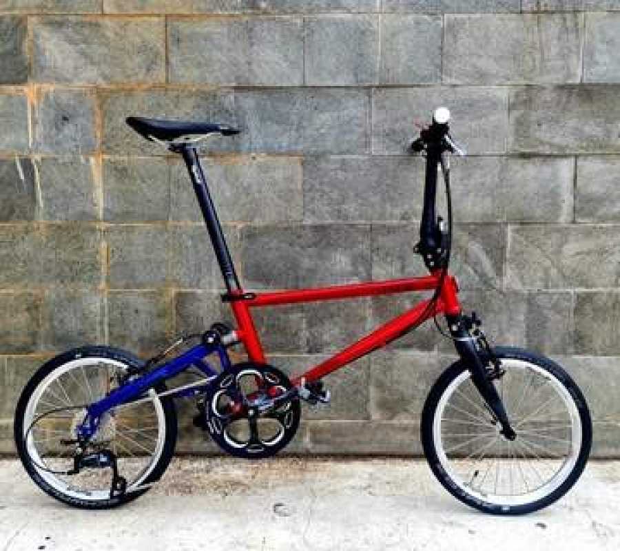 Promo Tyrell Ive Sports Folding Bike - Metallic Red/metallic Blue ...