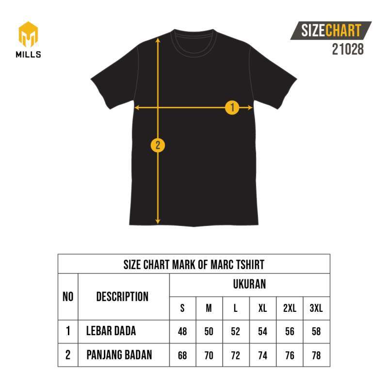 Jual Mills Cotton T-shirt Mark Of Marc 21028 - Xxl Black Di Seller ...
