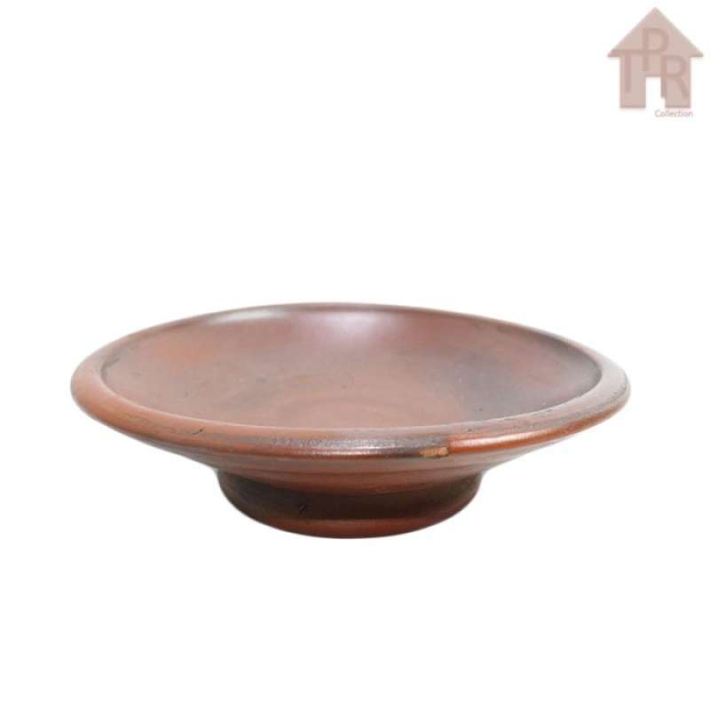 Promo Gerabah - Piring Tanah Liat Natural Piring Berkaki + Krat Kayu ...