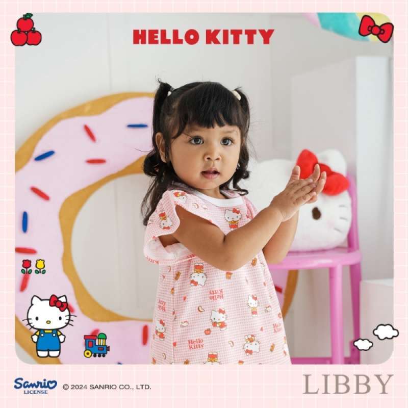Jual Libby Sanrio Setelan Piyama Oblong Anak Perempuan Kuromi Cinnamoroll Hello Kitty (1 Stel ...