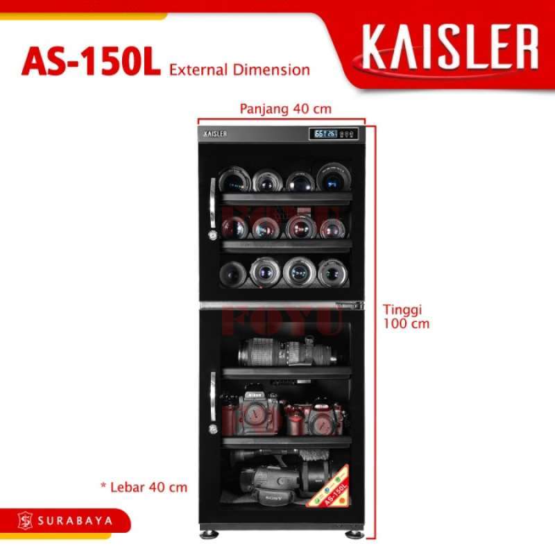 Jual Dry Box Cabinet Lemari Kering Simpan Kamera 150 Liter Kaisler As-150l - Mekanik-standar Di ...