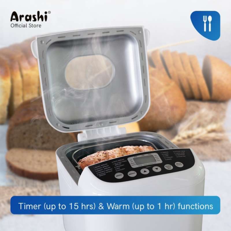 Jual Arashi Digital Bread Maker Aba 2005 / Mesin Pembuat Roti Otomatis ...