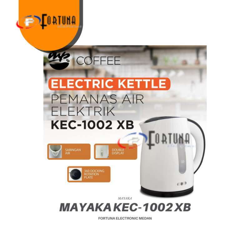 Jual Mayaka Premium Kettle Electric Body Plastik 1 Liter Kec-1002 Xb Di ...