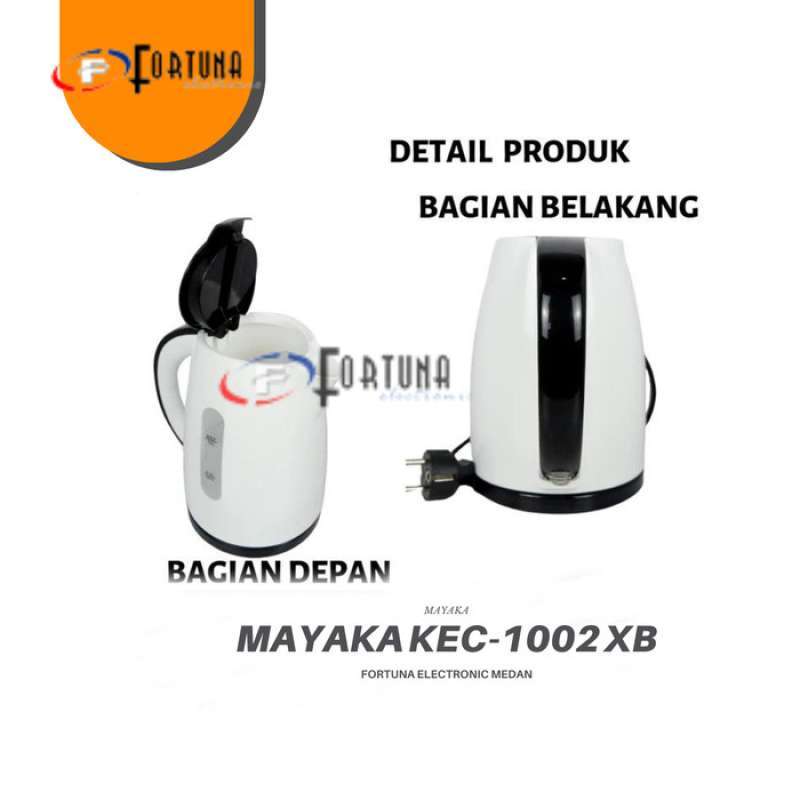 Jual Mayaka Premium Kettle Electric Body Plastik 1 Liter Kec-1002 Xb Di ...