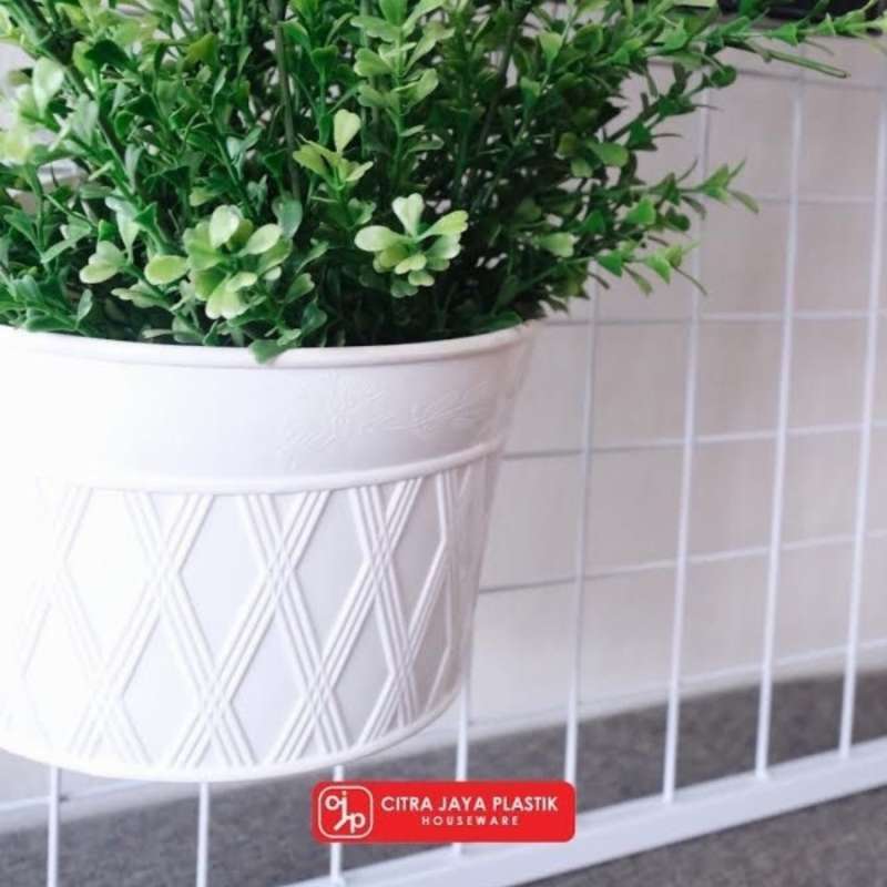 Jual 12 Pcs / 1 Lusin Pot Tembok Yunani Ukuran 18 Cm Warna Cokelat Bata ...