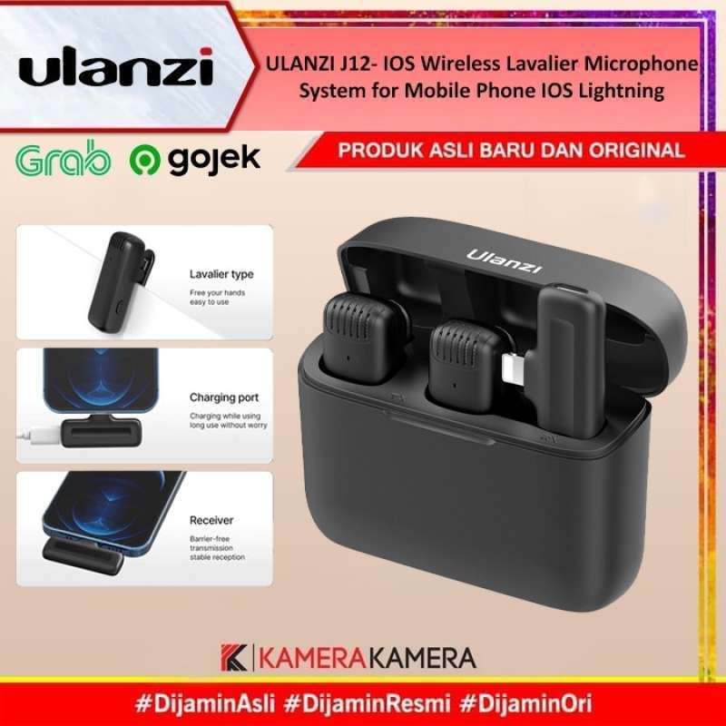 Jual Ulanzi J12- Ios Wireless Lavalier Microphone For Android Ios ...