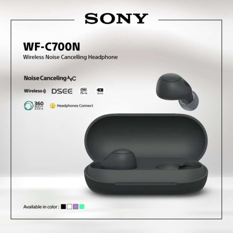 Jual Sony Wf-c700n Black Noise Cancelling Truly Wireless / Wfc700n Di ...