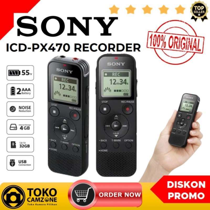 Jual Sony Icd-px470 / Icd Px470 Digital Voice Recorder - + Memory 32gb ...