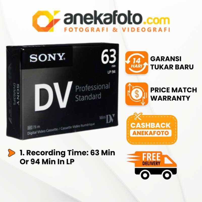 Jual Sony Mini Dv Professional Standard Digital Video Cassette (63 Min ...