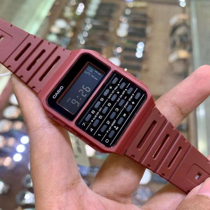 Jual Casio Ca-53wf-4bdf - Jam Tangan Calculator / Kalkulator - Merah ...