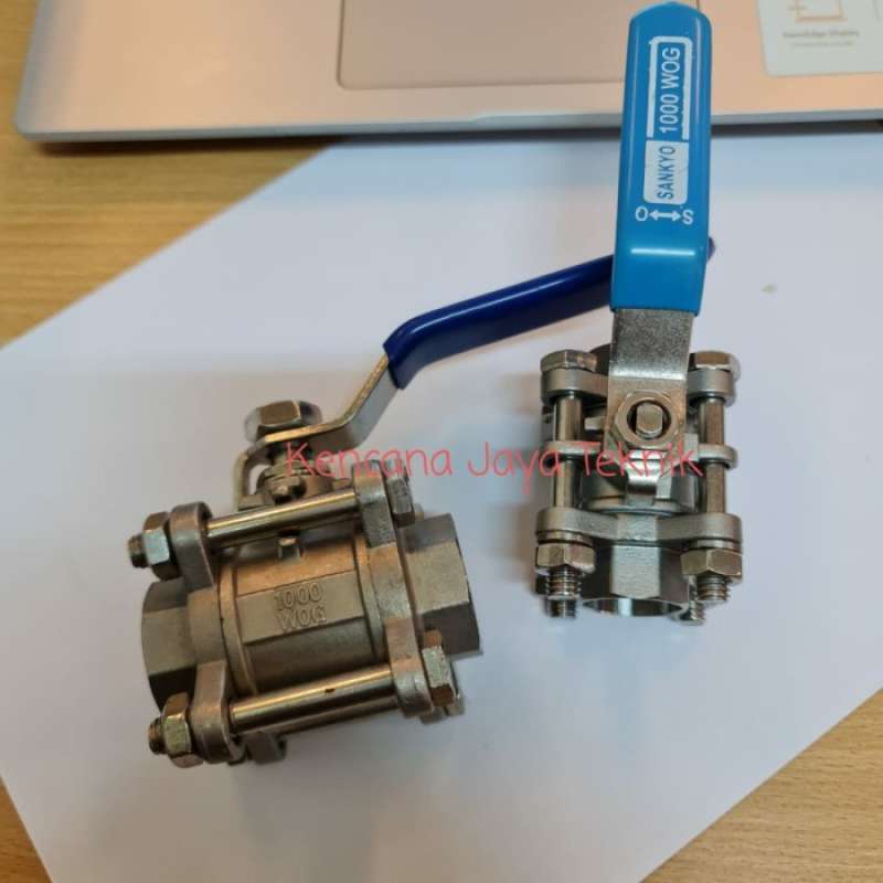 Promo Sankyo Ball Valve Stainless 316 Drat 1 Inch Model 3pc Body Diskon ...