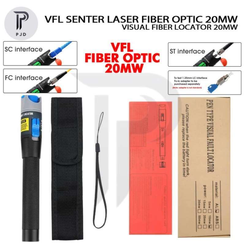 Promo Vfl Senter Laser Kabel Fiber Optic 20mw Visual Fiber Locator 20mw ...